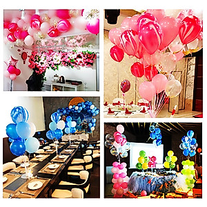 Rainbow Tie Dye Balloons 50PCS 12 Inch Agate Marble Latex Swirl Balloons For Tie Dye Birthday Party Supplies,Candyland,Bachelorette,Fun Hippie Party Decorations(Multi-Color)