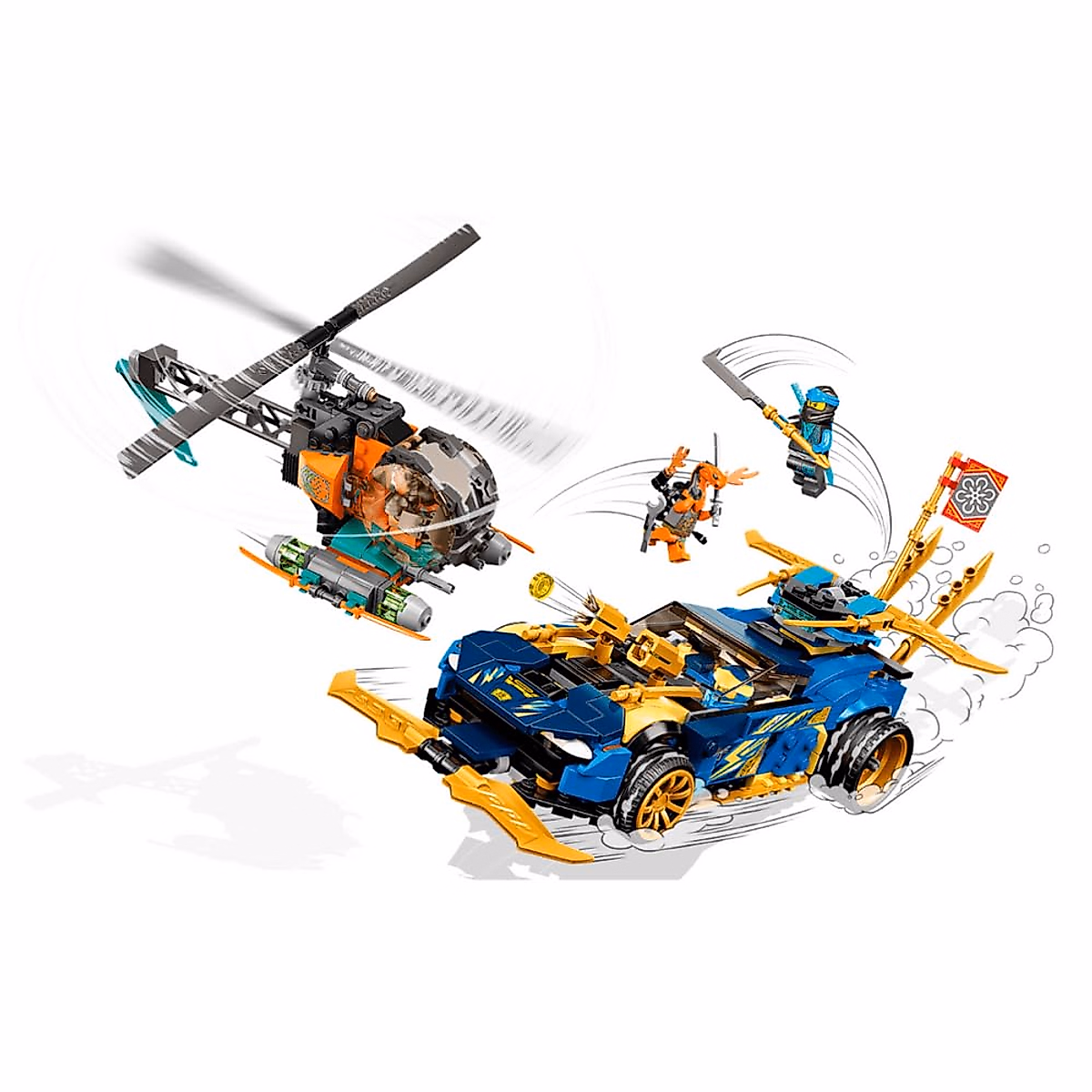 LEGO Ninjago Jay and NYA’s Race Car EVO 71776 Building Kit (536 Pieces)