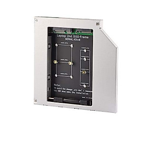 SATA 2nd HDD SSD Hard Drive 12.7 mm Universal Caddy for mSATA or M.2 SSD