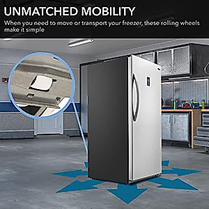 Whynter UDF-139SS/UDF-139SSa 13.8 cu.ft. Energy Star Digital Upright Convertible Deep Freezer/Refrigerator – Stainless Steel