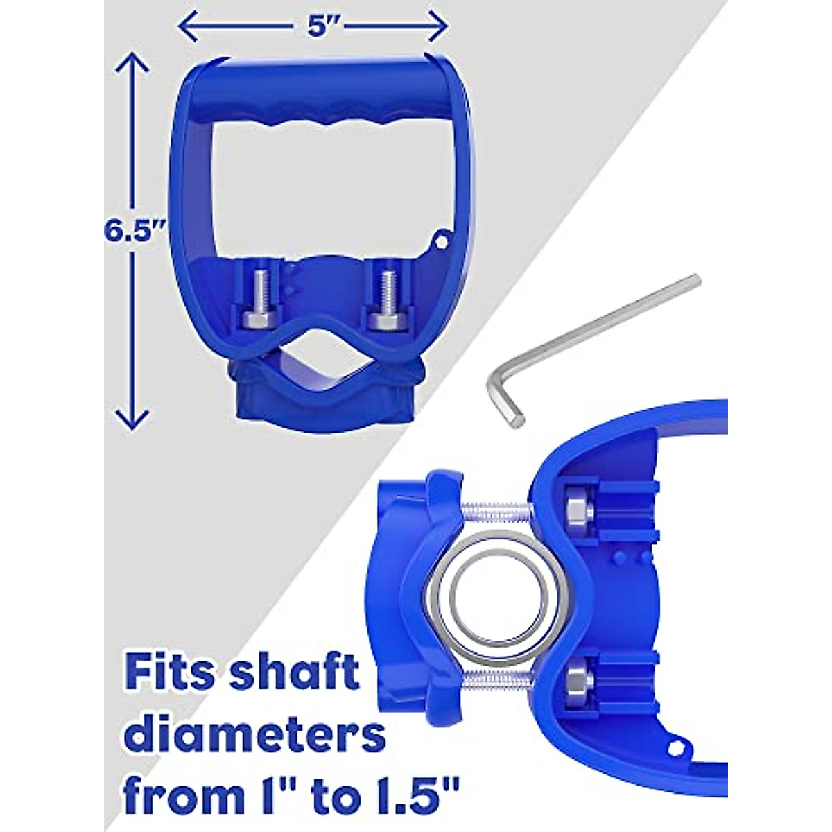 Garden Shovel Handle Attachment, Labor Saving Tool Handle Grip for Back Saver, Work with Garden Shovels, Snow Shovels, Rakes, D Grip Ergonomic Handle Replacement, Blue