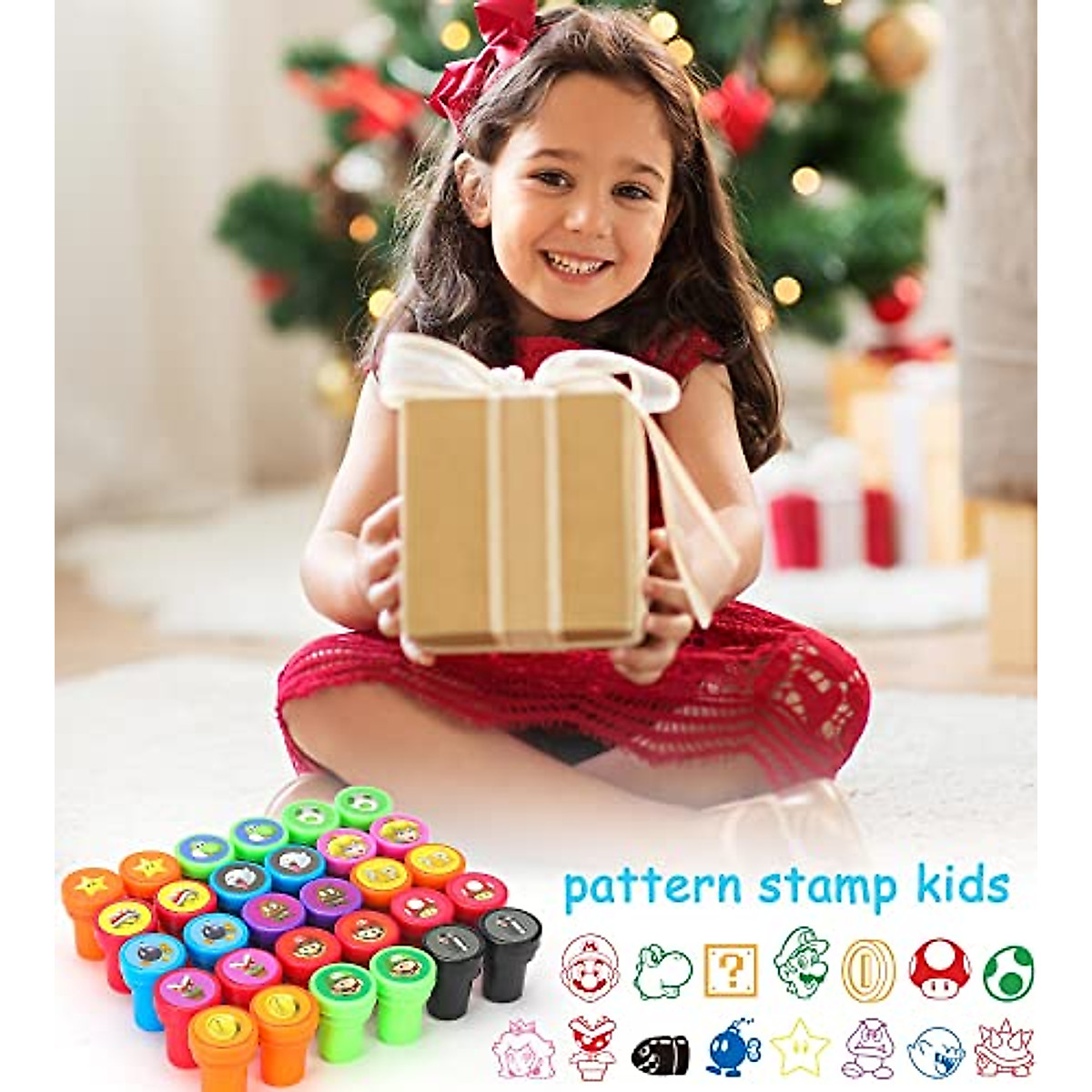 30Pcs Game Themed Stampers for Kids, Cartoon Birthday Party Supplies Favors Decorations for Game Fans, Goodie Bag Treat Bag Stuffers Party Gifts for Boys Girls Classroom Rewards Prizes