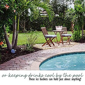 Raincol Ice Bucket Clear Acrylic 8 Liter Plastic Tub For Drinks and Parties, Food Grade, Holds 5 Full-Sized Bottles and Ice 1