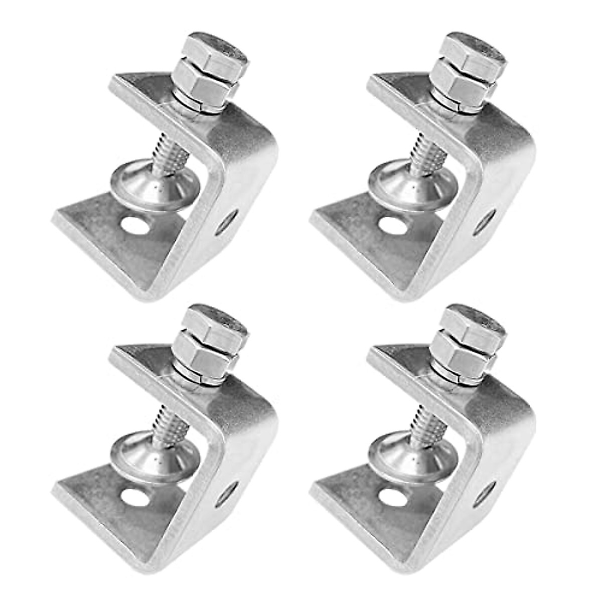 Stainless Steel C Clamps Mini 16-30Mm for Mounting, Heavy Duty Woodworking U Clamp Set Tiger Clamp Tools with Stable Wide Jaw Opening & Protective Pads for Welding/Carpenter