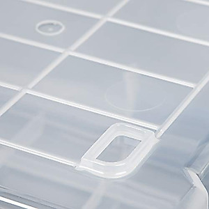 IRIS USA WSB-S/SD Combo WeatherShield 26.5 and 44 Quart Storage Box, Clear