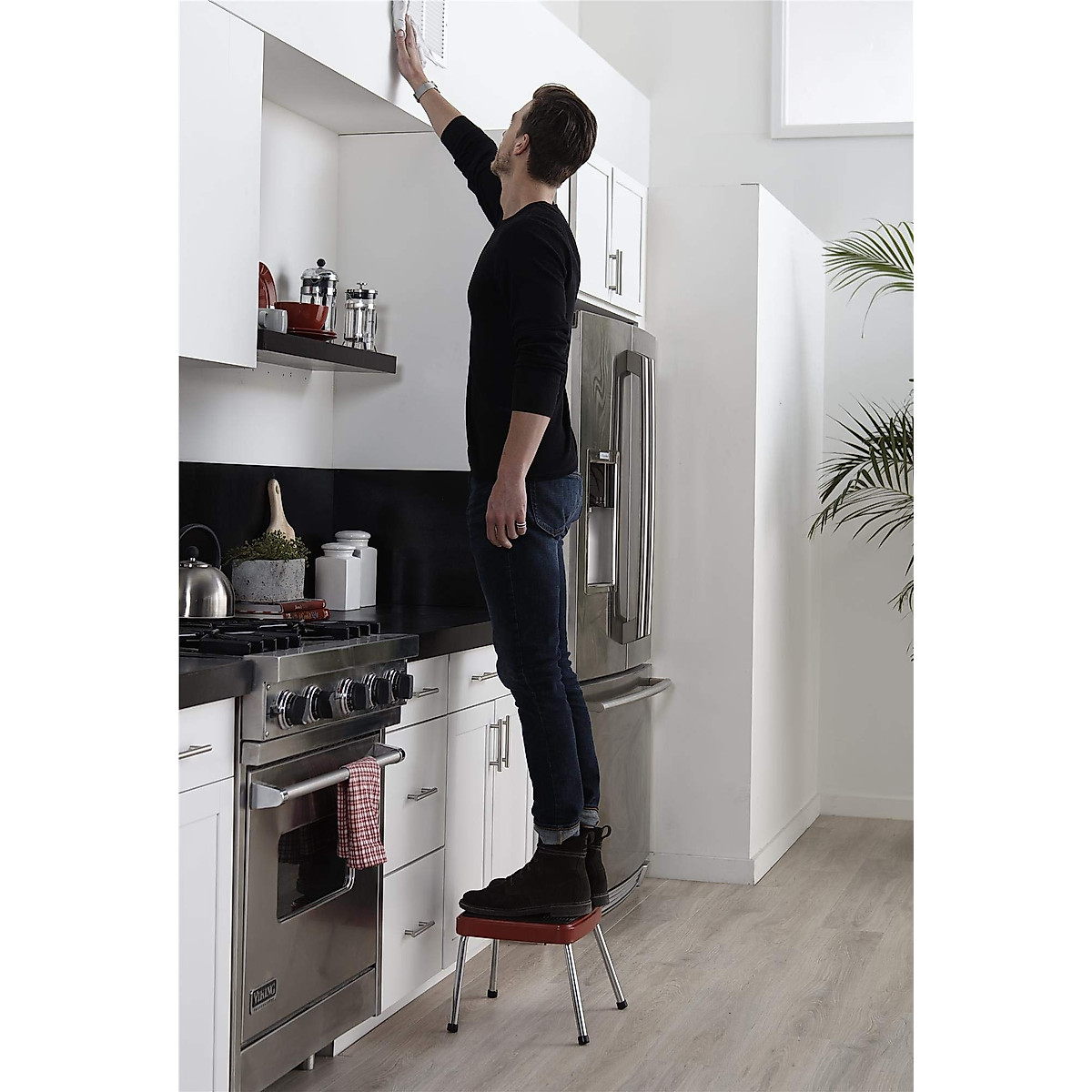 COSCO 11230RED1E Stylaire Retro (red, one Pack) Step Stool,