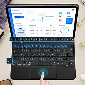 Magic-Style Keyboard Case for iPad Air 11 inch 2024 (M2), iPad Pro 11'' 2022 (4th/3rd/2nd/1st), iPad Air 5th & 4th Case with Keyboard, Wireless Bluetooth Magnetic Keyboard with Trackpad, Backlit