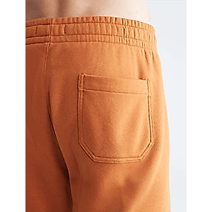 Calvin Klein Men's Monogram Logo Fleece Shorts Caramel Brown
