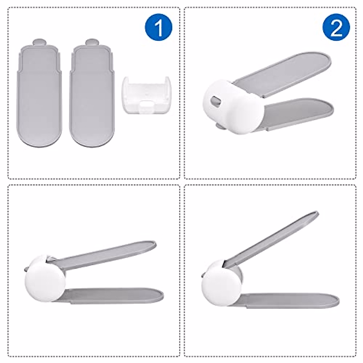 uxcell Shoe Slots Organizer PP Adjustable Double Layer Shoes Storage Rack Gray