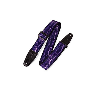 Levy's Leathers 2" Polyester Guitar Strap with Printed Design, Garment Leather Ends and Tri-glide Adjustment (MP-18)