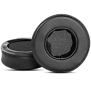 TaiZiChangQin Ear Pads Cushion Memory Foam Replacement Compatible with Pioneer HDJ-X5 HDJ-X7 DJ HDJ-X10 Headphone ( Protein Leather Earpads )