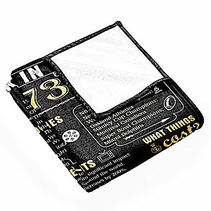 50th Birthday Blanket Gift for Women or Men, 50 Years Old 1973 Anniversary Weeding Gift for Wife Husband Mom Dad, Back in 1973 Flannel Fleece Soft Throw Blanket