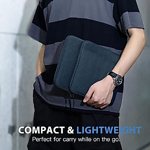 TiMOVO 8-9 Inch Tablet Sleeve Case for All-New iPad Mini 7 (A17 Pro, 2024), iPad Mini 6 (8.3-Inch, 2021), iPad Mini 5/4/3/2/1, Protective Pouch Bag with Multiple Pockets, Indigo