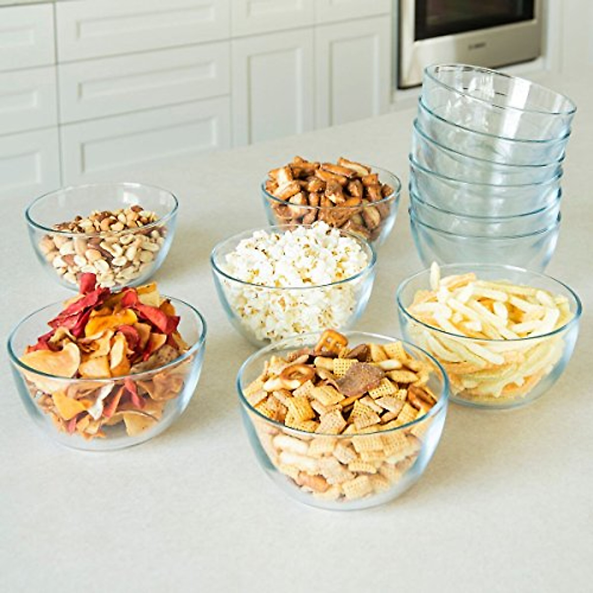 Anchor Hocking 6 Inch Glass Bowls, Set of 12 Glass Cereal Bowls