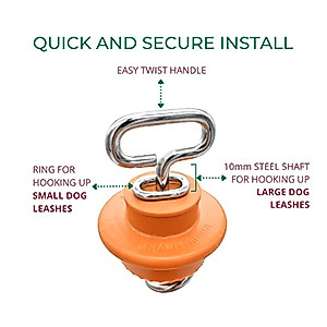 IntelliLeash Intelli-Stayk with Special Surface-Lock Technology to Prevent Pulling Out and Bending (4" Diameter)