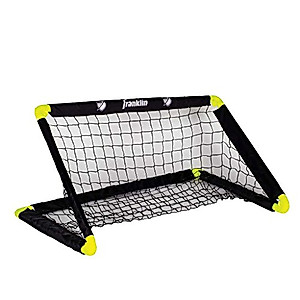 Franklin Sports Kids Mini Soccer Goal Set - Backyard/Indoor Mini Net + Ball Set with Pump - Portable Folding Youth Goal Set - 36" x 24"