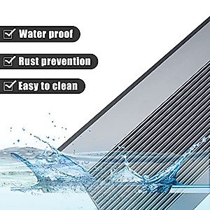 Floor Transition Strips for Wood to Tile Doors,10cm / 4inch Extra Wide Modern Threshold Edge Trim Strips,for Interior Exterior Doors,Bathroom (Color : Silver)