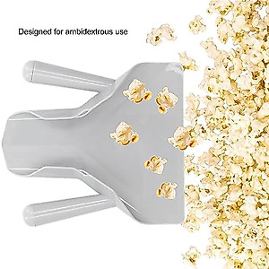 Popcorn Scoop, French Fry Scooper Scoop,Quick Fill Popcorn for Popcorn Machine, Speed Hand Scoop with Dual Handle, Ideal Popcorn Supplies for Popcorn Machine, Commercial & Home Use