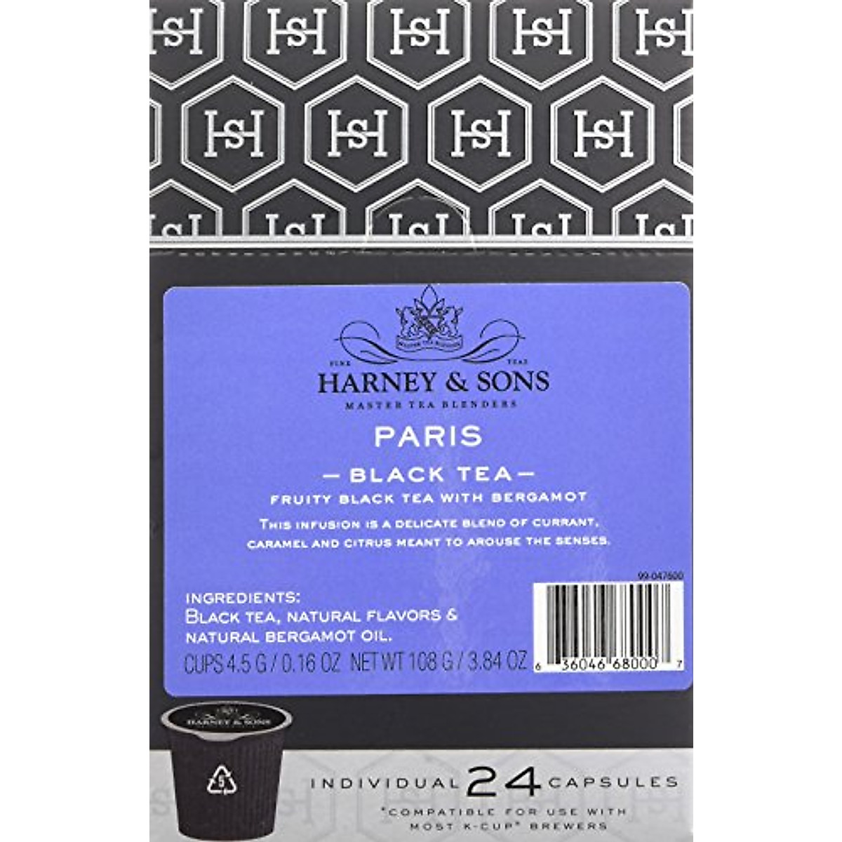 Harney and Sons Paris Black Tea Capsules, 24 Count