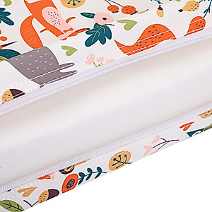 Sumnacon Chair Increasing Cushion - Baby Toddler Kids Infant Portable Dismountable Highchair Booster Cushion Washable Thick Chair Seat Cloth Straps,Animal Forest White