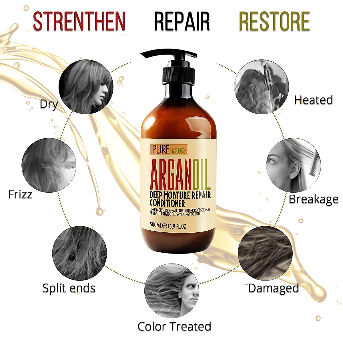 PURE NATURE Moroccan Argan Oil Conditioner and Hair Mask