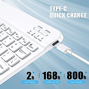 Harvopu for iPad Air 5th Generation Case with Keyboard - 7 Color Backlight Detachable Keyboard Tablet Cover with Pencil Holder for iPad Air 5th Gen 2022/iPad Air 4th Gen 2020 10.9, Purple