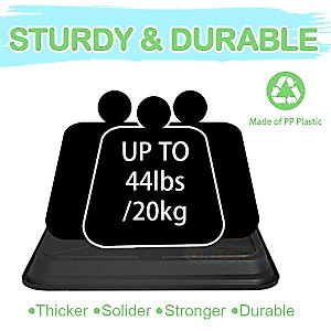 GREGICH Square Plant Saucer Tray 6 8 9.5 Inch Assorted Size 9 Packs, Strong Plastic Plant Water Catcher Tray Planter Saucer Drainage Catch Drip Plate for Potted Plant Flower Pot Base Indoor Outdoor