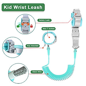 Anti Lost Toddler Leash with Backpack Harness and Wrist Link for Child Safety Wristband Leash Keep Your Runner Close and Safe in Crowd Public Events.