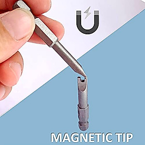 Spanner Screwdriver Bits 5in1 Set U4 U5 U6 U7 U8, SKZIRI 5PCS U-shaped Screwdriver Bit Magnetic Power Tools 1/4" Hex Shank 1/2inch Length