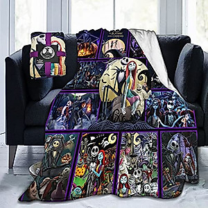 Christmas Blanket Flannel Halloween Throw Blanket Ultra Soft Warm Plush Bedding for Couch Bed Living Room Sofa Kids Children Adults Gifts 60"X50"