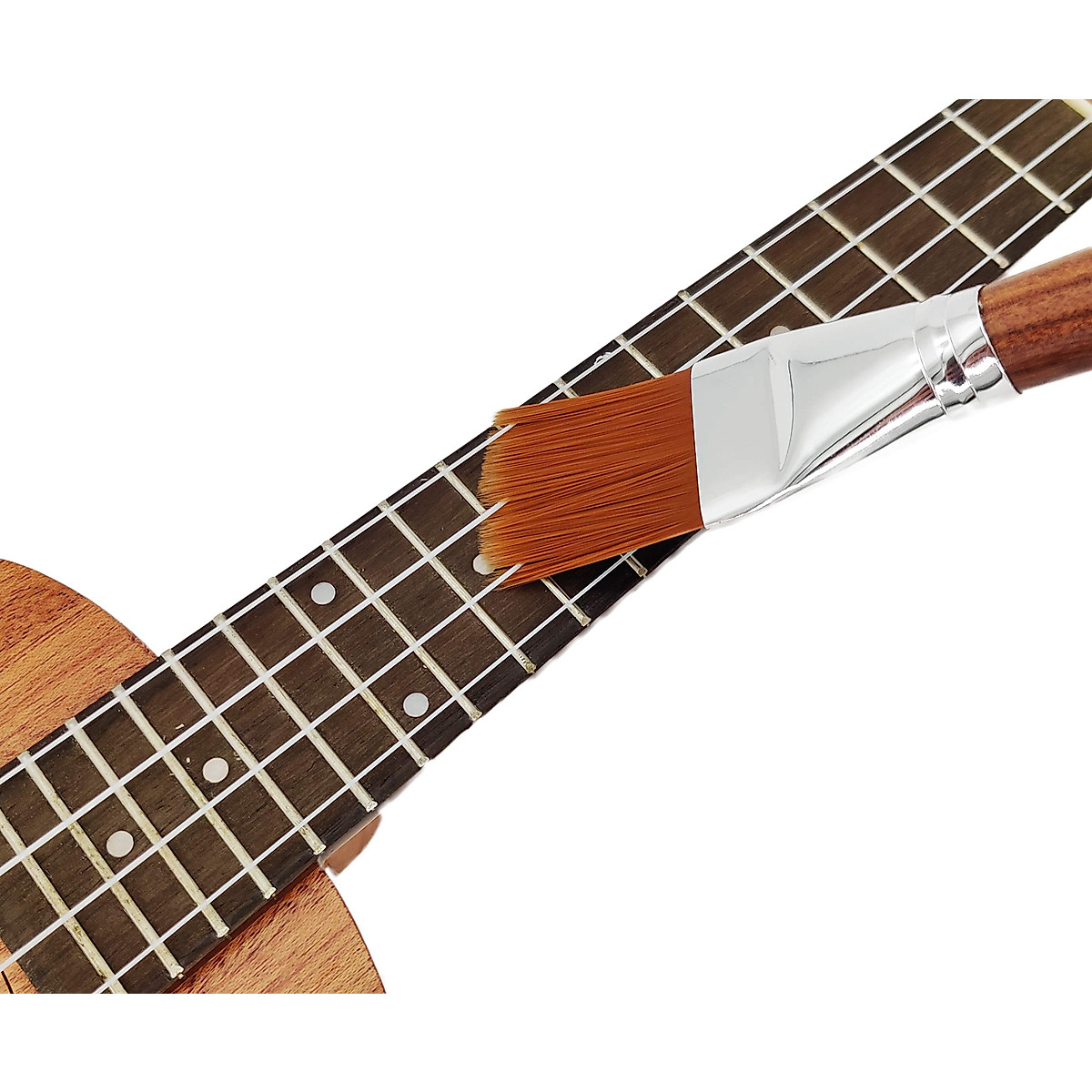 Guitar Cleaner Brush Guitar String Cleaner Keyboard Brush Instrument Cleaning Tool (Rosewood)