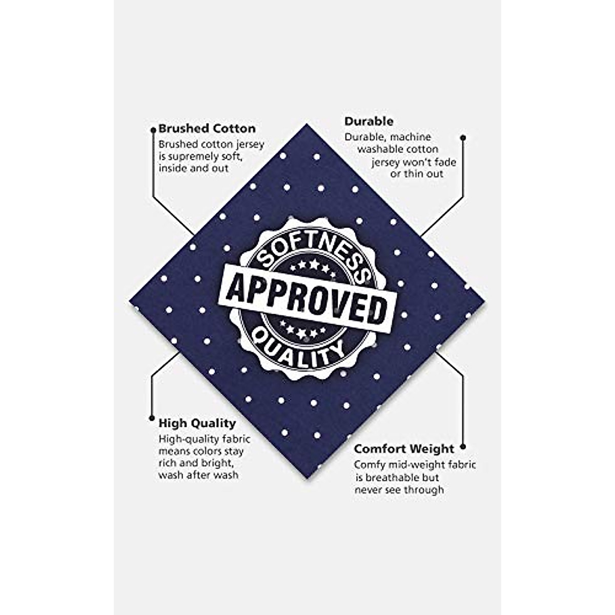 PajamaGram Capri Pajamas for Women - Cotton PJs Women, Polka Dot, Navy, L, 14-16