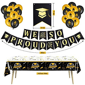 Graduation Decorations 2021 Graduation Party Supplies Graduation Banner Congratulations Grad Backdrop Congrats Photo Banner,"2021" Aluminum Film Balloons and Graduation Balloons for Graduation Decor