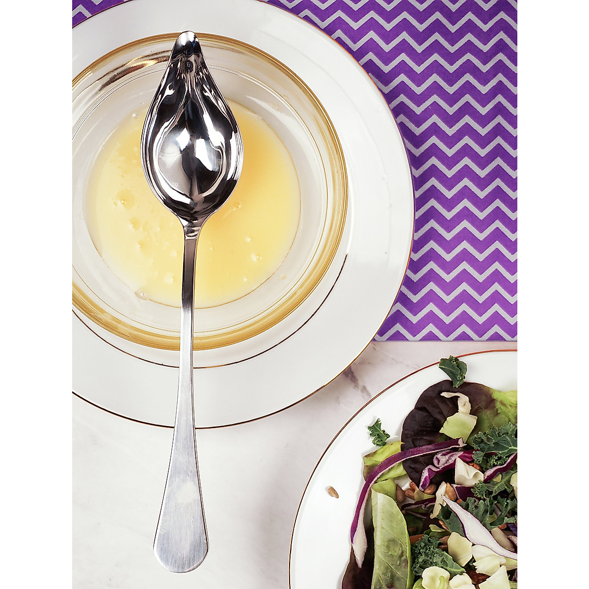RSVP International Endurance Culinary Sauce Spoon, Mini Ladle with Gravy Pour Spout, Dishwasher Safe, 18/8 Stainless Steel, 9x1.75x2"