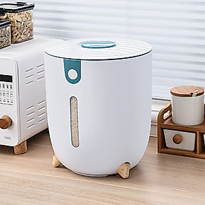 Rice Dispenser Kitchen Organization, Dry Food Storage Container with Flip Lid for Cereal Grain, Black Rice, Pet Food, Beans