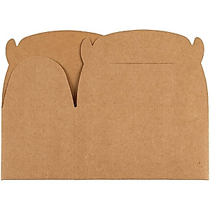 BLUE PANDA Treat Boxes - 24-Pack Paper Party Favor Boxes, Brown Kraft Goodie Boxes for Birthdays and Events, 2 Dozen Party Gable Boxes, 6 x 3.3 x 3.6 Inches