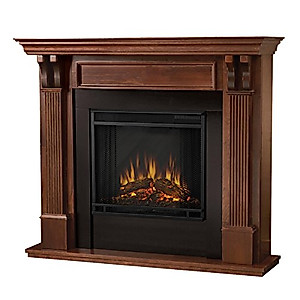 Real Flame 7100E-M 7100E Ashley Electric Fireplace, Medium, Mahogany