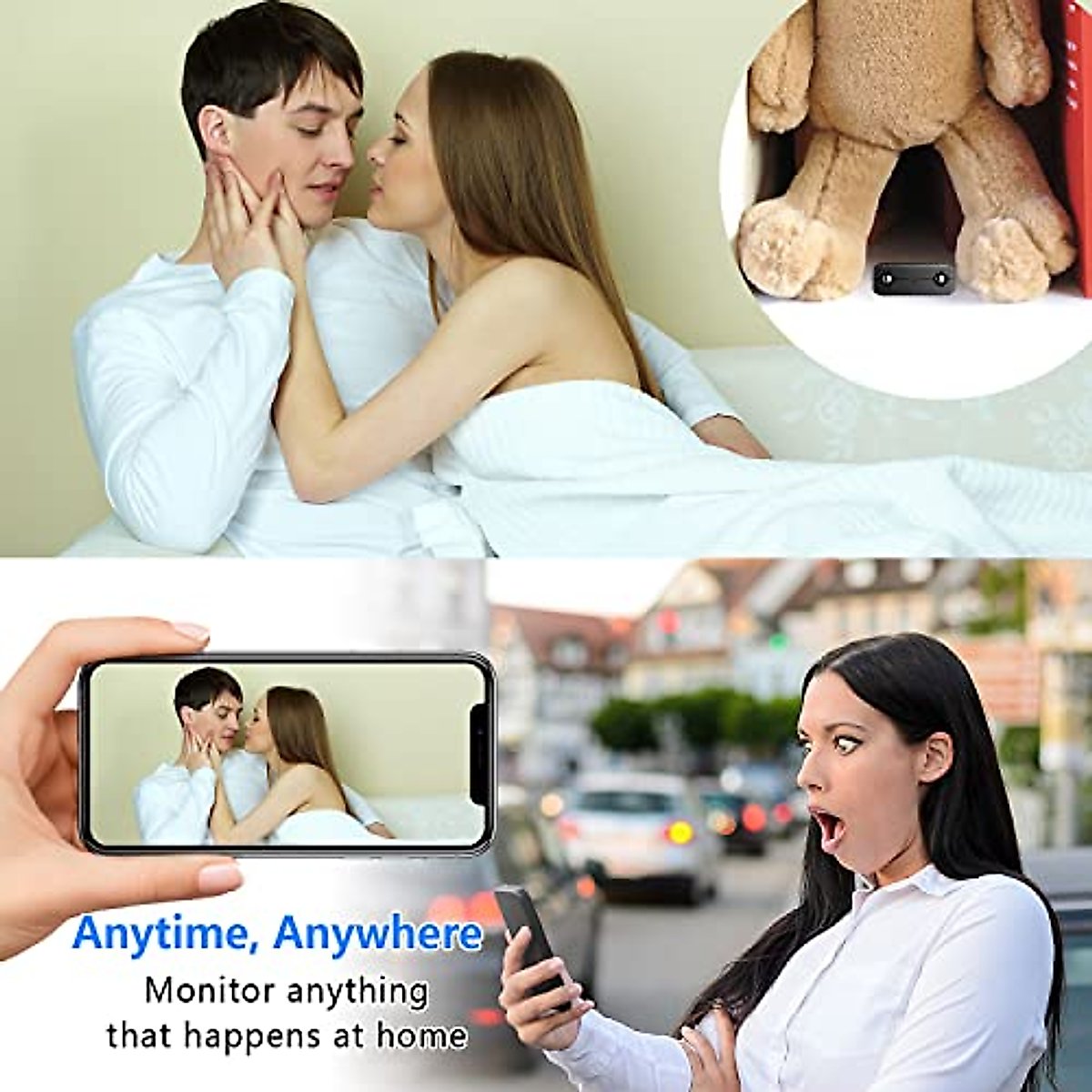 【Free 64G】Smallest Wireless Wifi Camera With Battery,HD1080P Spy Camera Detector,Portable Vdeo Camera,Baby Monitor with Night Vision,Motion Detection,Cloud Storage for Security with iOS AndroidAPP