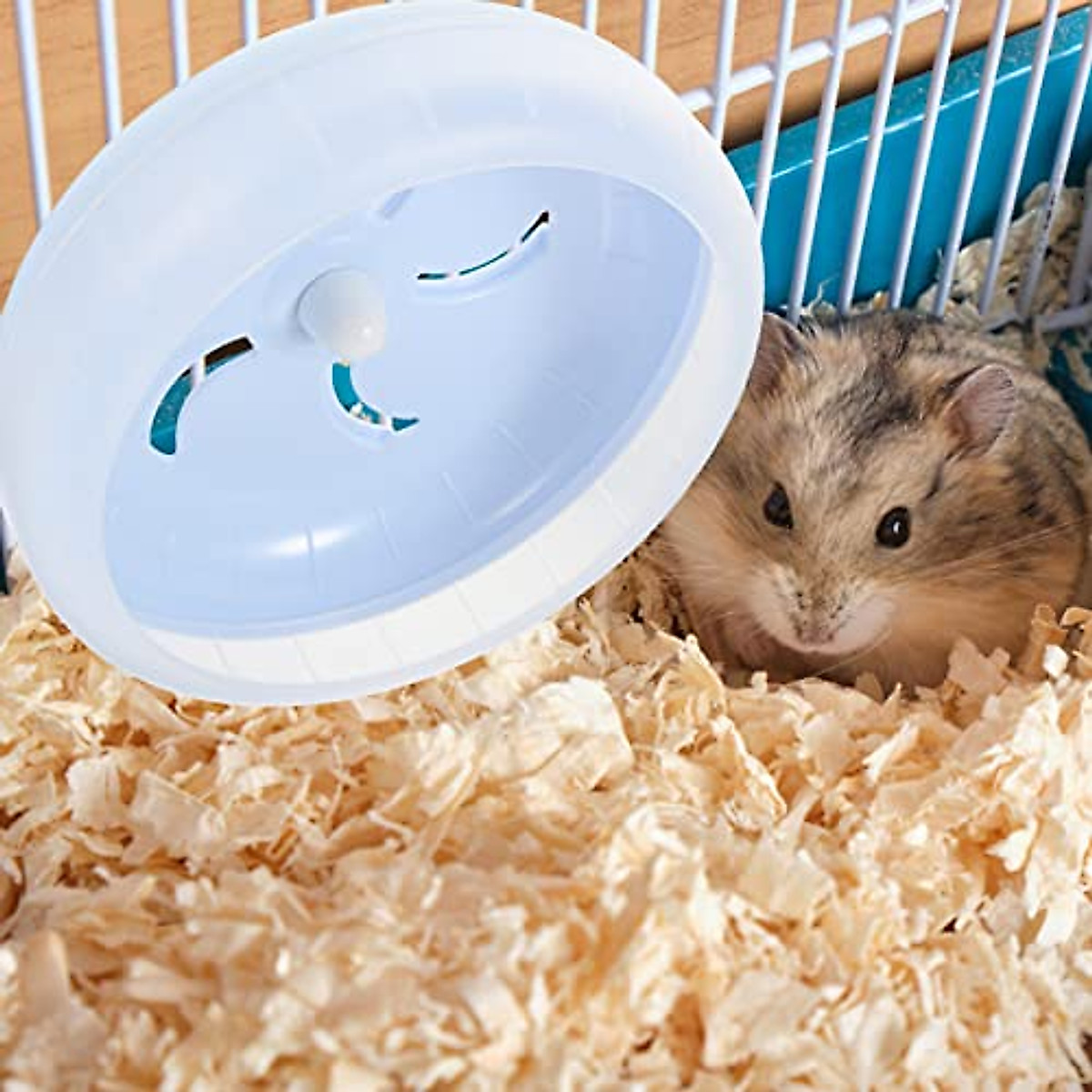 POPETPOP Silent Hamster Wheel-Pets Running Sports Exercise Wheel Jogging Wheel Hamster Rat Gerbil Silent Spinner(Blue)