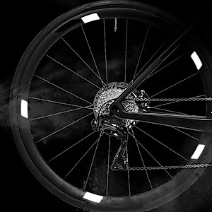 SPYMINNPOO Bike Reflective Stickers, 12Pcs Bike Reflectors Stickers Waterproof Easy to Install Safety Cycling Wheel Sticker for Road Bike Motorbike Sportinggoods Other