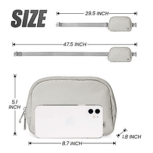 Mum's Memory Fanny Packs for Women Men, Crossbody Fanny Pack, Waterproof Everywhere Belt Bag with Adjustable Strap, Fashion Waist Pack for Traveling (Light grey)