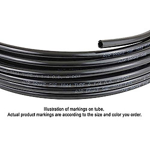Mytee Products 5/8" OD x 50' Black SAE J844 Nylon Air Brake Tubing DOT Approved | Pneumatic Nylon Air Line Hose for Air Brake System