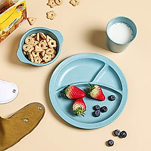 PandaEar Safe Stackable (4 Pack) Authentic Bamboo Baby Toddler Bowls Dinnerware, Non-Toxic Top Rack Dishwasher Safe, Eco-Friendly BPA Free(Neutral)