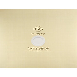 Lenox Opal Innocence Carved Large Oval Platter -,White
