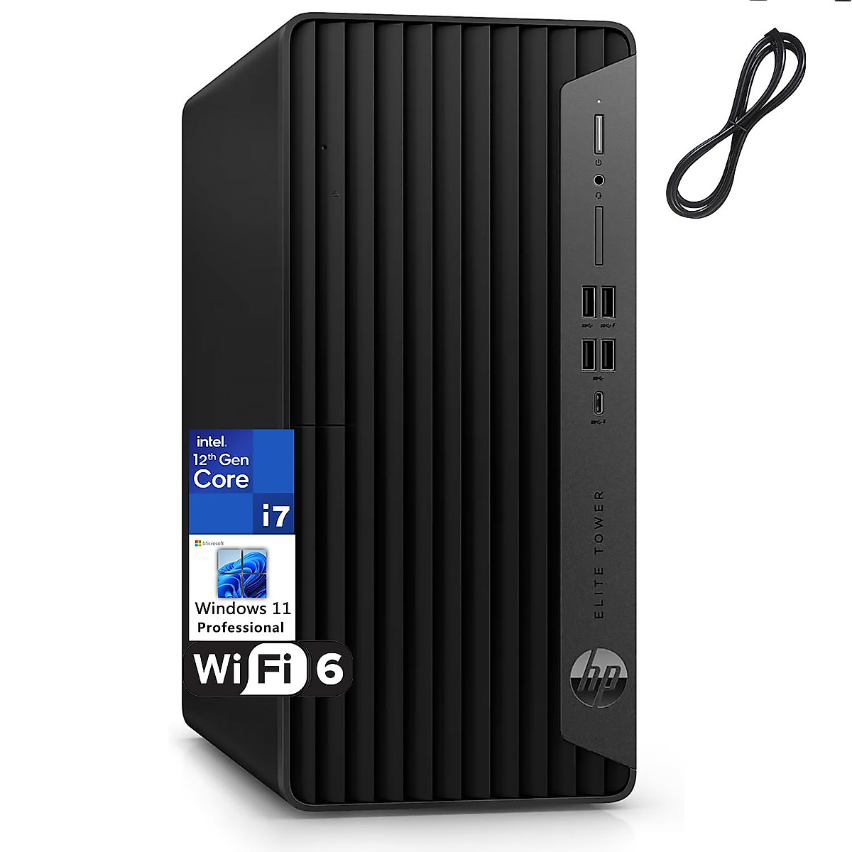 HP Elite Tower 800 Series 880 G9 Business Desktop Computer, 12th Gen Intel 12-Core i7-12700, 32GB DDR5 RAM, 2TB PCIe SSD, DVDRW, WiFi 6, Bluetooth, Keyboard and Mouse, Windows 11 Pro