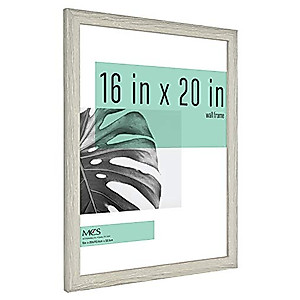 MCS Studio Gallery Frame, Gray Woodgrain, 16 x 20 in, Single & Studio Gallery Frame, Gray Woodgrain, 12 x 18 in, Single