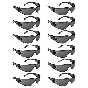 Malta Dynamics 12 or 24 Pack Clear or Tinted Safety Glasses OSHA/ANSI Approved Protective Eyewear for Men & Women