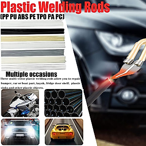 150W Plastic Welder,Plastic Welding Kit Car Bumper Repair 800pcs Hot Staples & 56pcs 7 Types of Welding Plastic Welding Rods for Car Bumper Plastic Crack Repair (Black)
