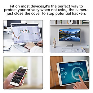 ZUCUCUC Webcam Cover Slide, 14 Pack Webcam Cover, Ultra-Thin Camera Cover for Laptop, Desktop, PC, MacBook, iPad, Tablet, iPhone, Cell Phone, Laptop Camera Cover Slide to Protect Your Privacy(Black)