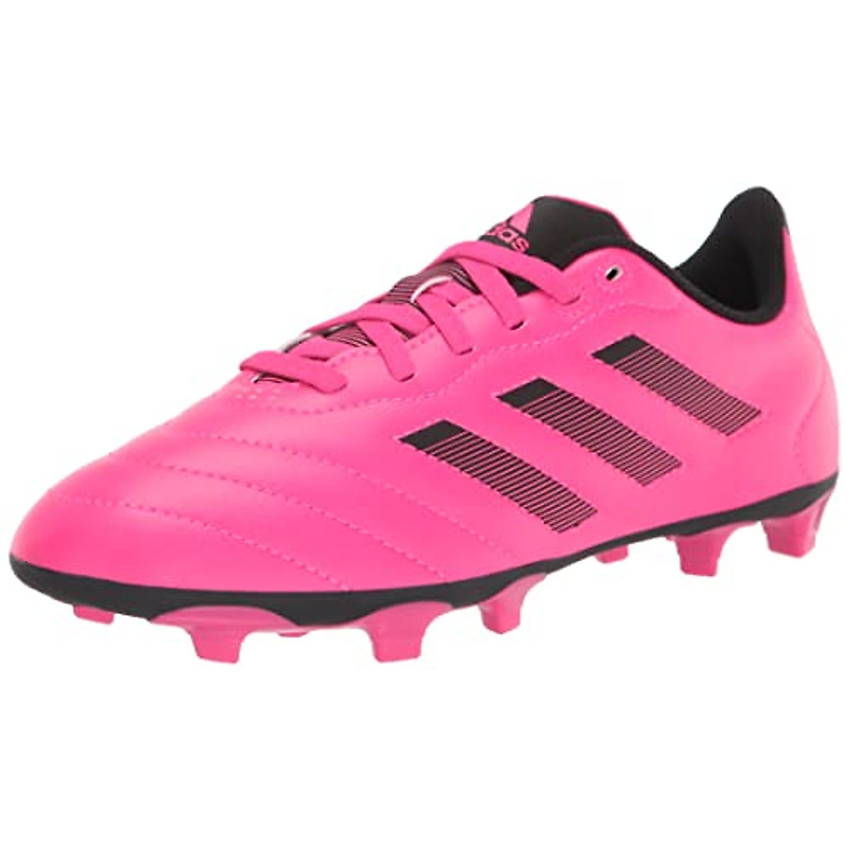 adidas Goletto VIII Firm Ground Soccer Shoe, Team Shock Pink/Black/Black, 13 US Unisex Little Kid